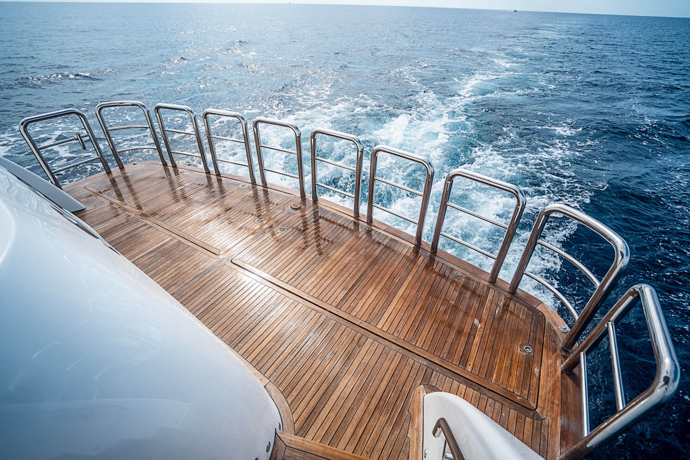 Swim Platform Image Gallery - Motor Yacht HANA - Gym Entrance from Swim ...